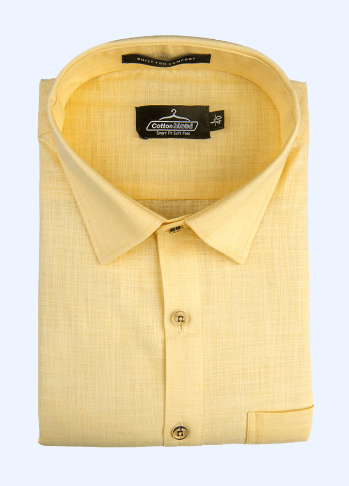 Linen Royal Light Lemon Colour– Cotton Blend