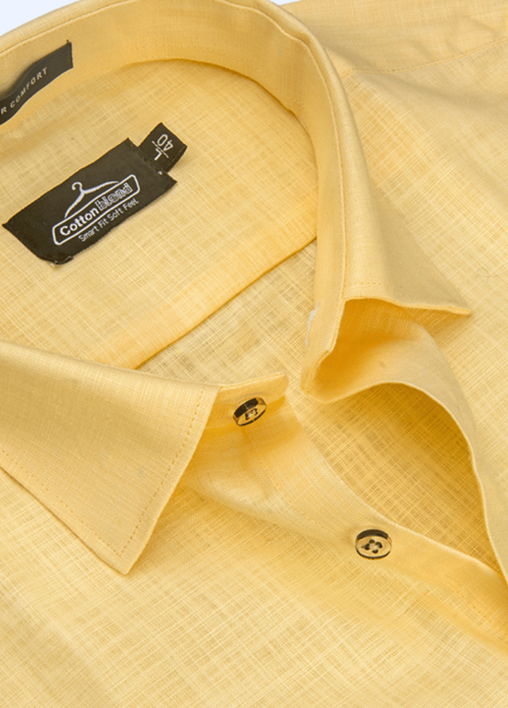 Linen Royal Light Lemon Colour– Cotton Blend