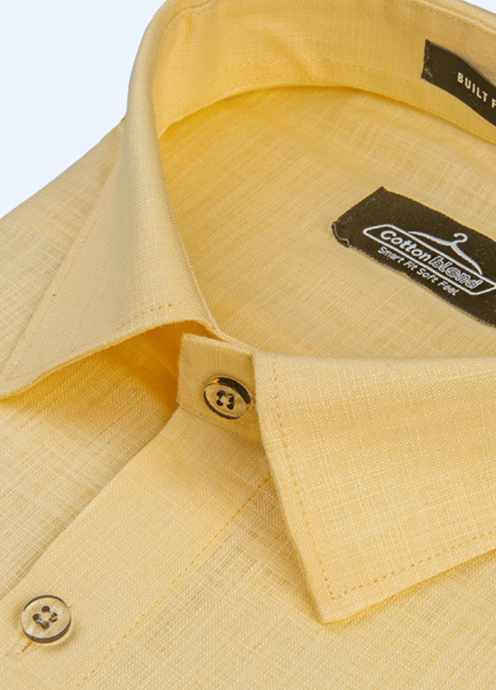 Linen Royal Light Lemon Colour– Cotton Blend